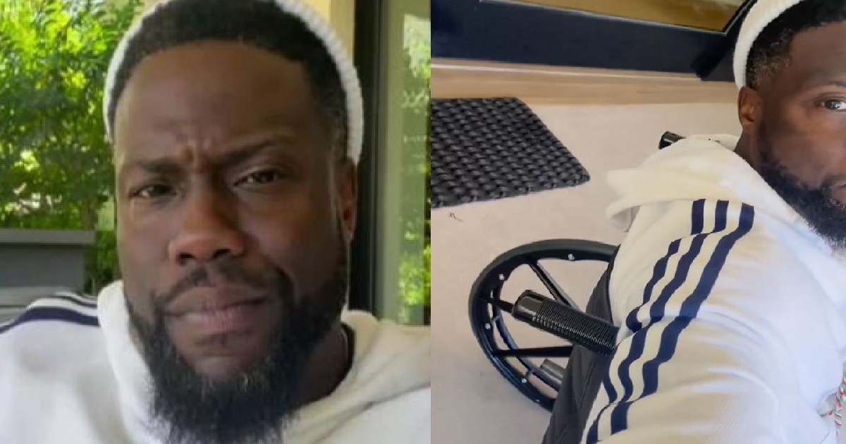 COMEDIAN KEVIN HART ENDS UP IN WHEELCHAIR AFTER RACING ACCIDENT