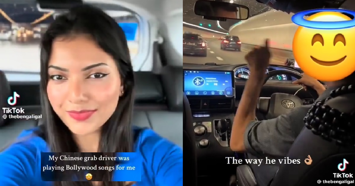 S'PORE GRAB DRIVER PLAYS BOLLYWOOD MUSIC FOR BENGALI WOMAN & DANCES FOR HER