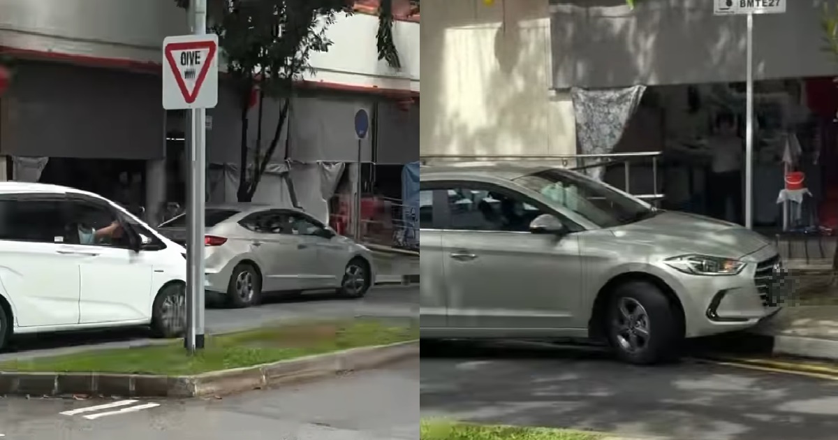 STUBBORN DRIVER BLOCKS TRAFFIC & REFUSE TO MOVE, CHOSE TO MOUNT KERB ...