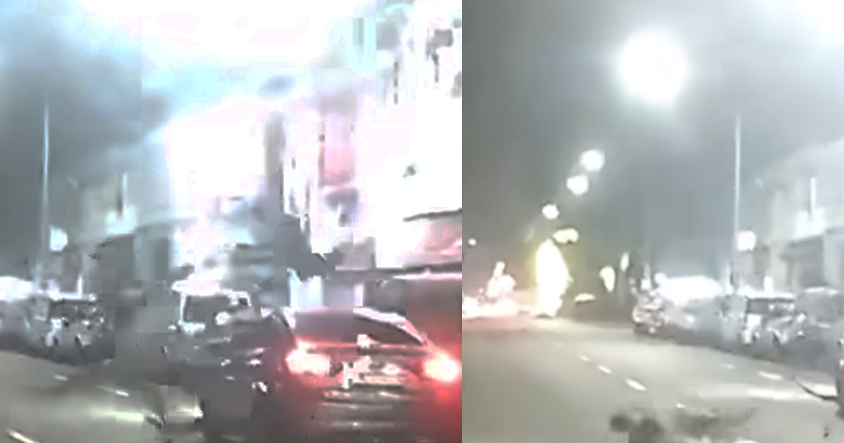2 PEDESTRIANS SEND FLYING BY HIT & RUN CAR AT GEYLANG
