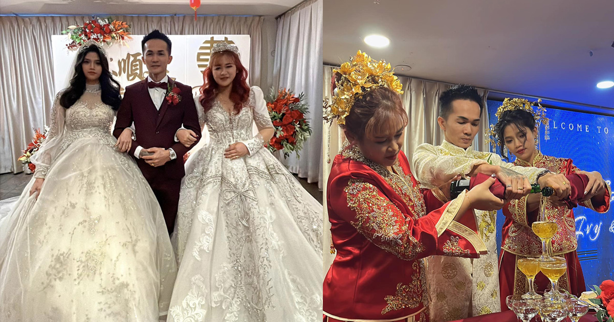 M'SIAN MAN MARRIES TWO WOMEN AT THE SAME TIME, NETIZENS ENVY