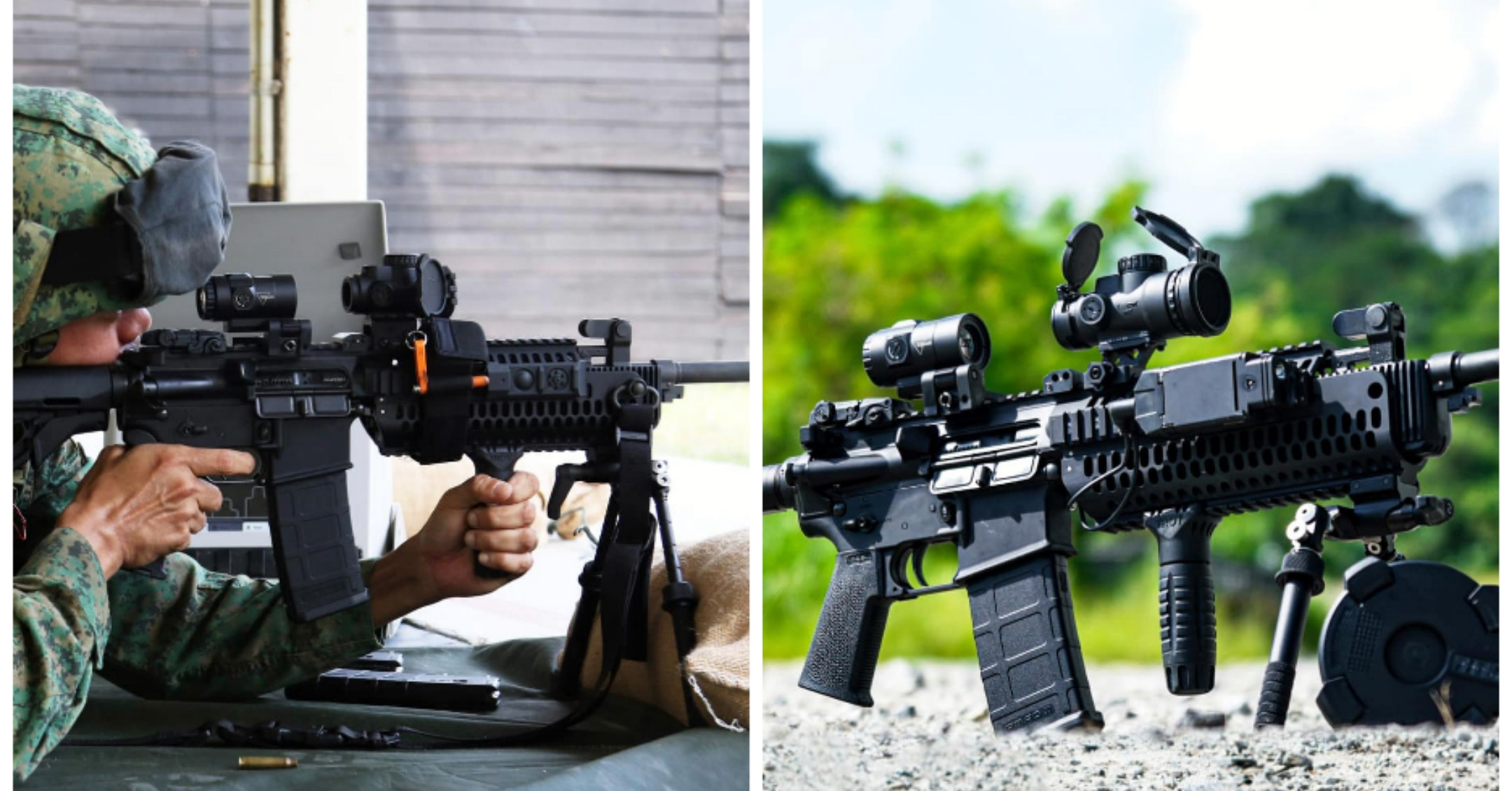 SINGAPORE ARMY UNVEILS A NEW LIGHT MACHINE GUN