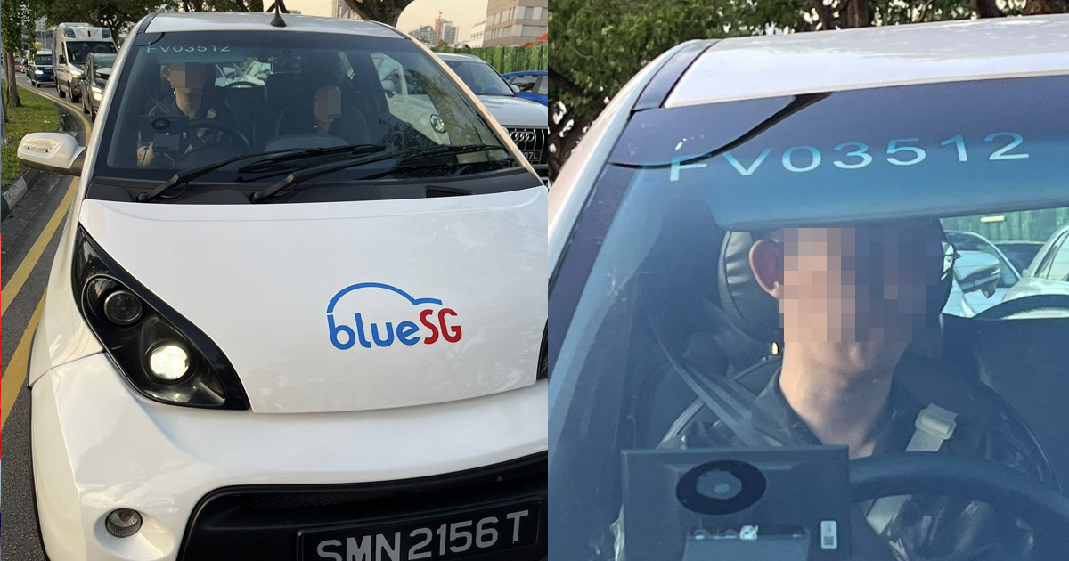 MAN SEEKS DASHCAM FOOTAGE: BLUE SG CAR SIDESWIPES MOTORCYCLIST