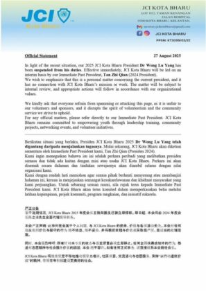 Married Doctor’s Affair Scandal: JCI Kota Bharu Removes President From Office