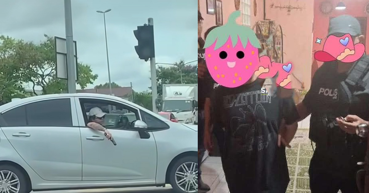 Man Seen Brandishing Gun in Broad Daylight In Malaysia, Kuching