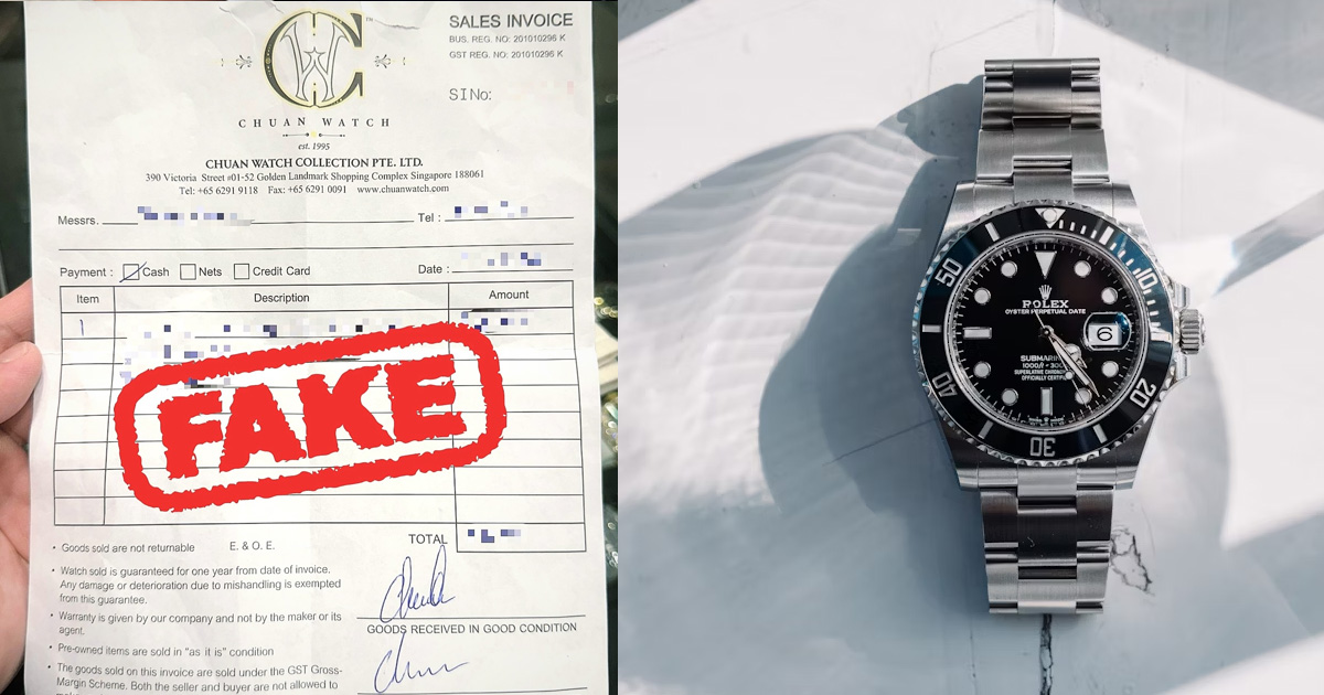 Chuan Watch Alerts Public About Fake Invoices Used for Counterfeit Watches