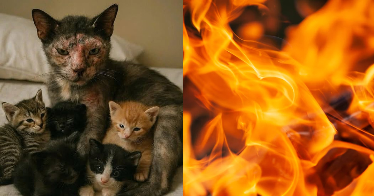 Mother Cat Walks Through Fire to Save Her Kittens 5 Times, a Legacy of Love