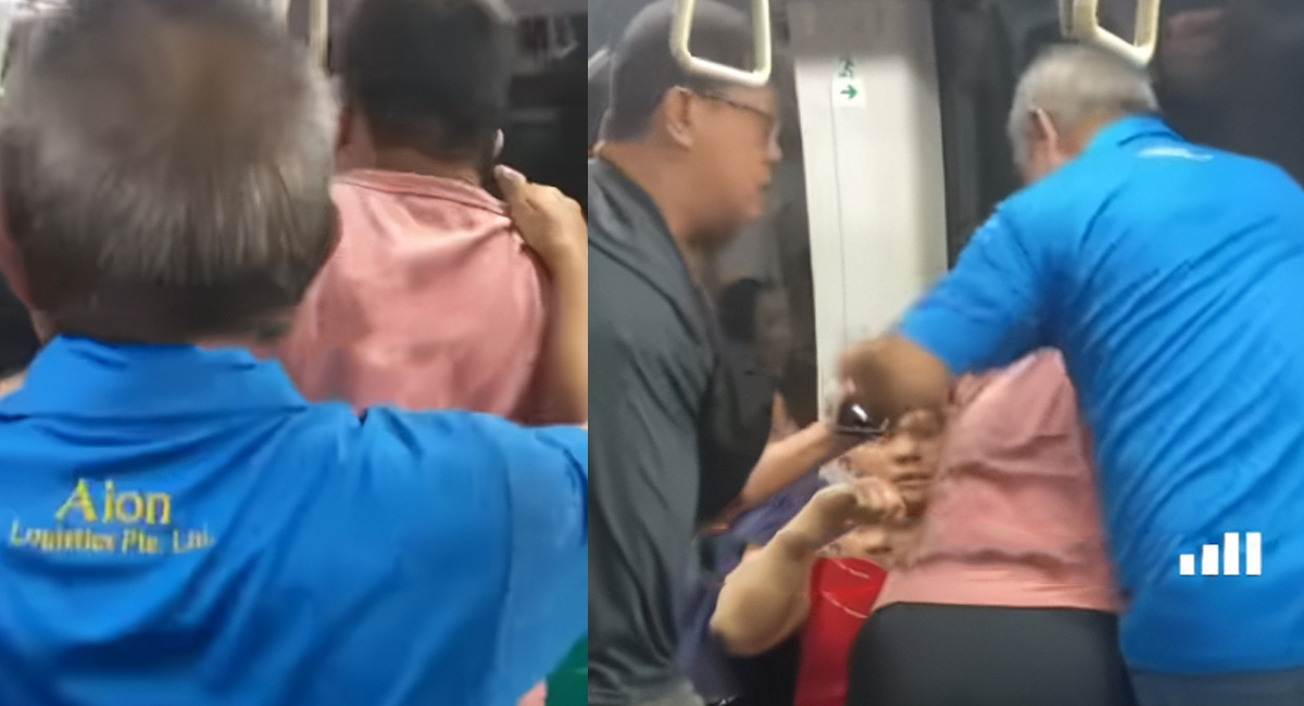 Fight Breaks Out Between Two Men On Circle Line MRT, Passengers Shocked ...
