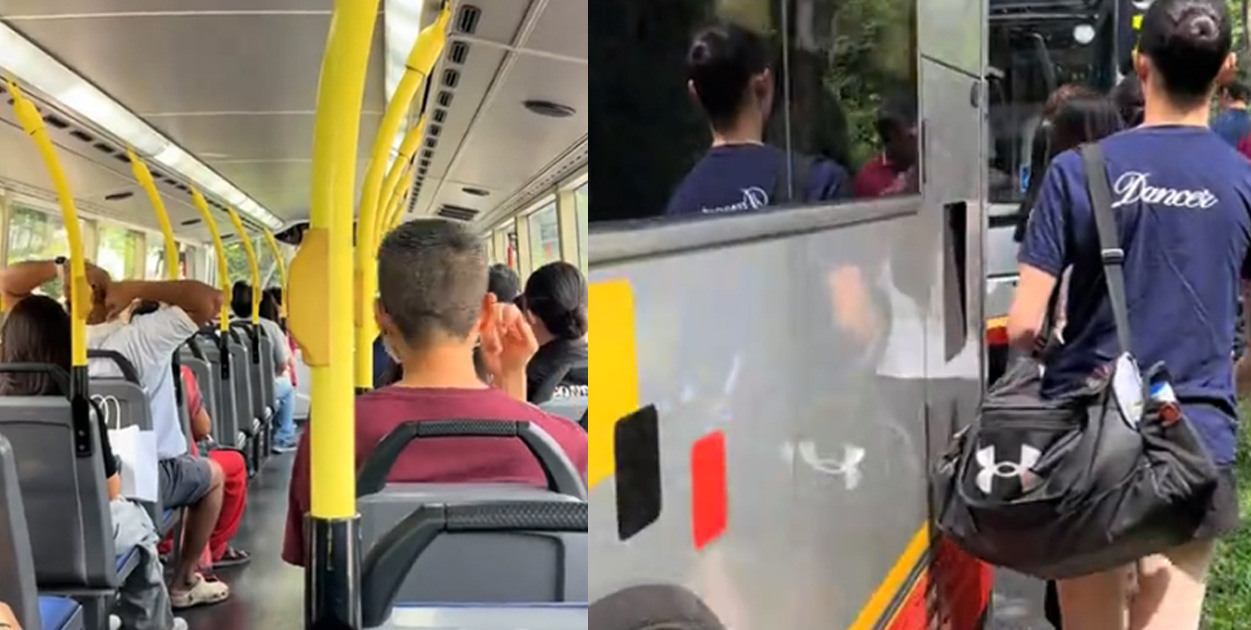 SMRT Bus Breaks Down On PIE, Relief Bus Gets Flat Tyre, Third Bus ...