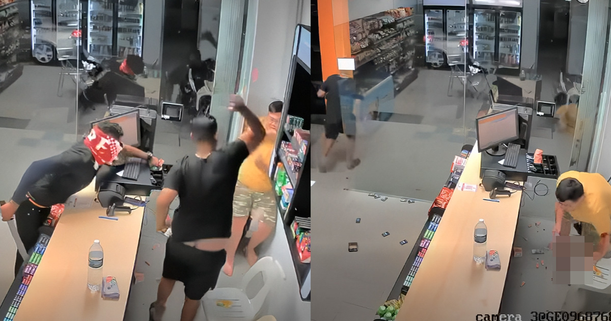 MEN HACK STORE EMPLOYEE WITH PARANGS IN PENANG ROBBERY, ESCAPE IN CAR ...