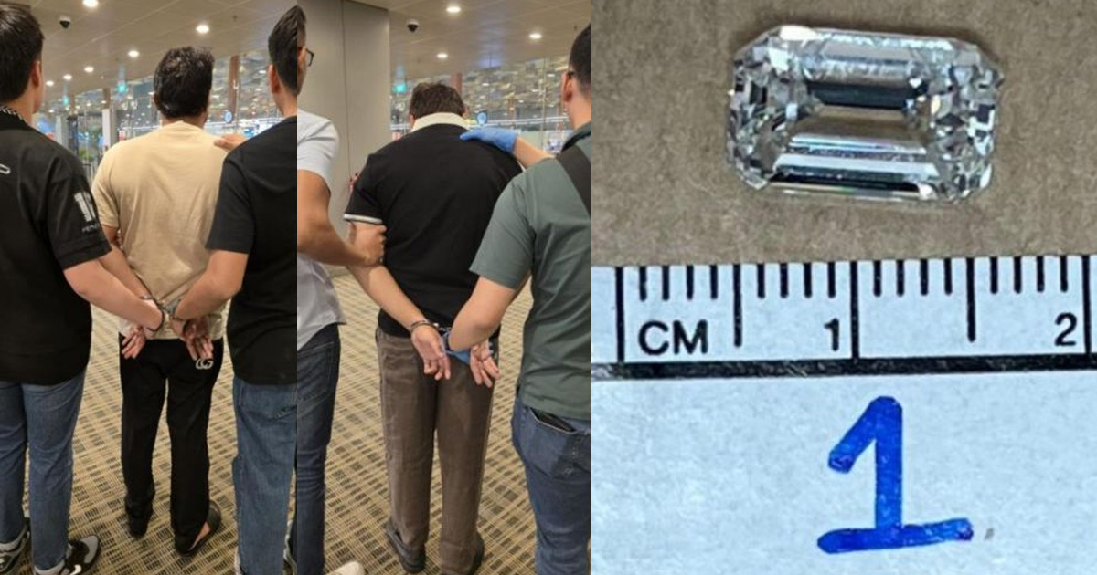 2 Men Arrested At Changi Airport After Swapping S$235K Diamond With ...